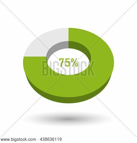 75 Percent Pie Chart Vector & Photo (Free Trial) | Bigstock