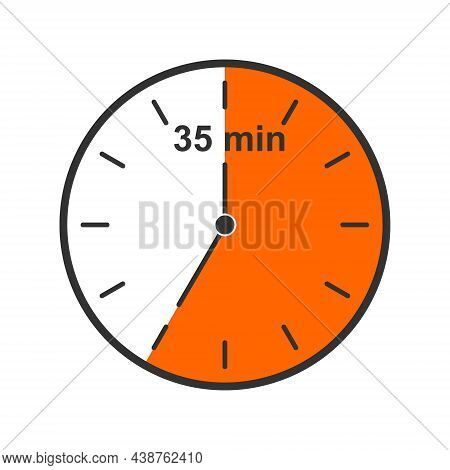 Clock Icon 35 Minute Vector & Photo (Free Trial) | Bigstock