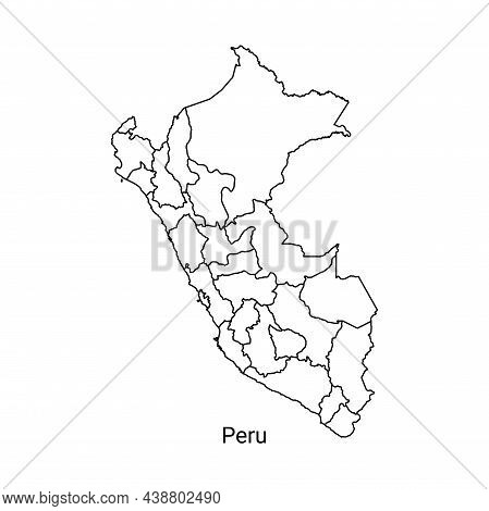 Peru Map Color Line Vector & Photo (Free Trial) | Bigstock