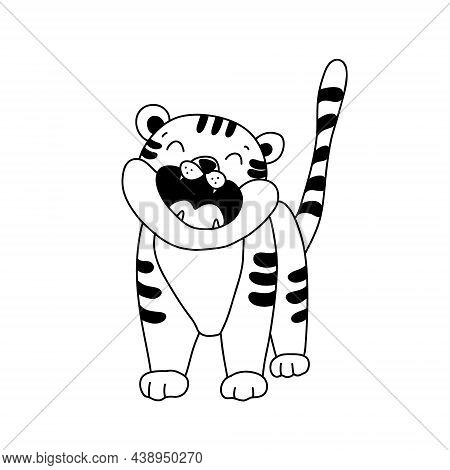Growling Cute Tiger Vector & Photo (Free Trial) | Bigstock