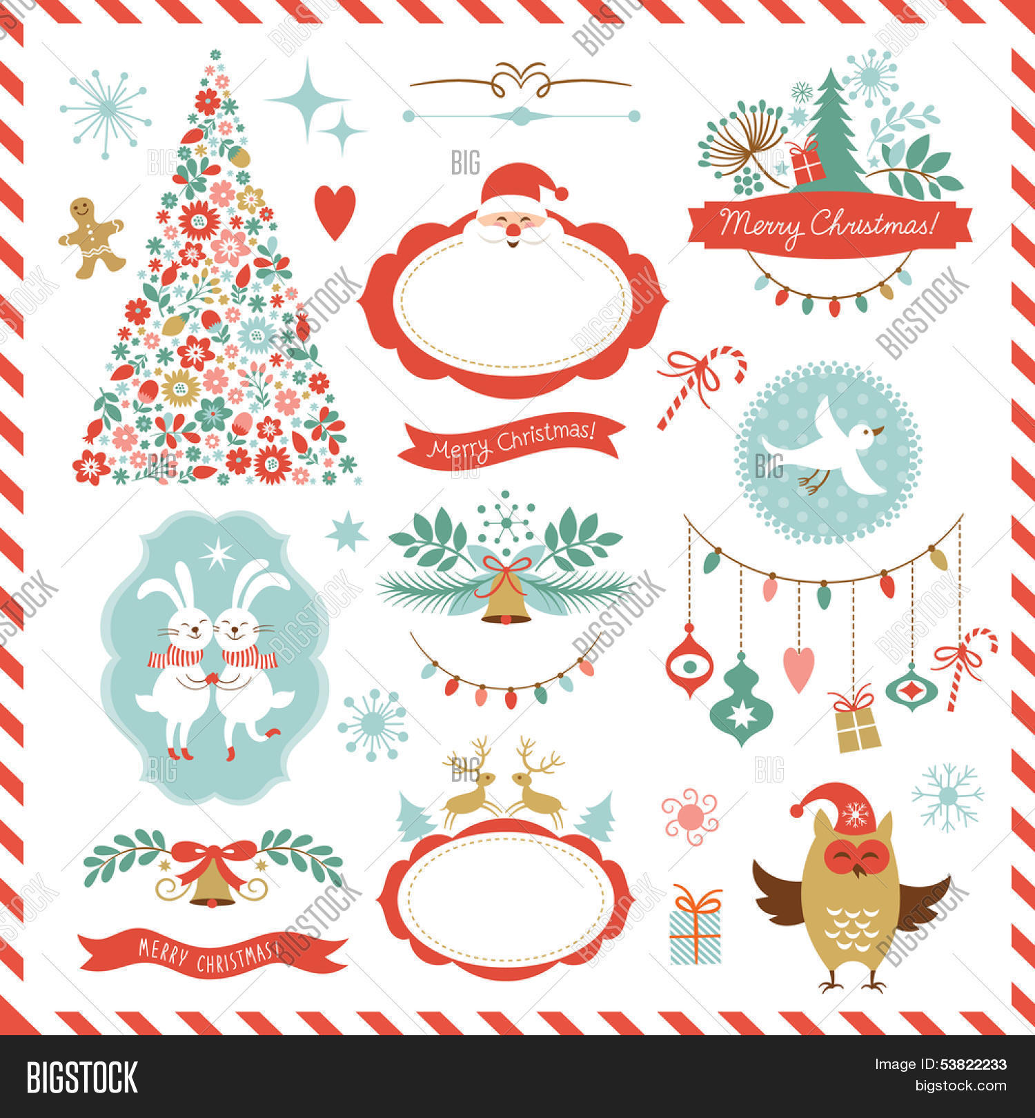 Set Christmas Graphic Vector & Photo (Free Trial) | Bigstock