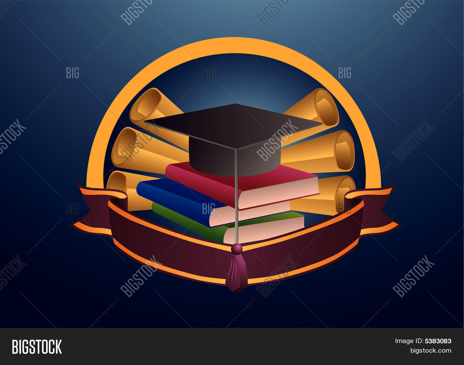 Education Emblem Vector & Photo (Free Trial) | Bigstock