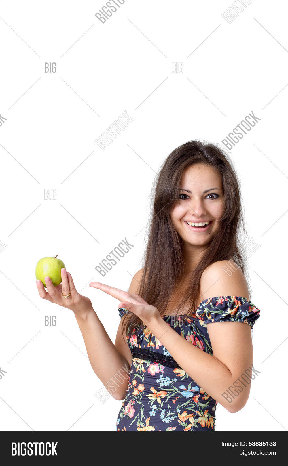 Girl Apple Isolated On Image & Photo (Free Trial) | Bigstock