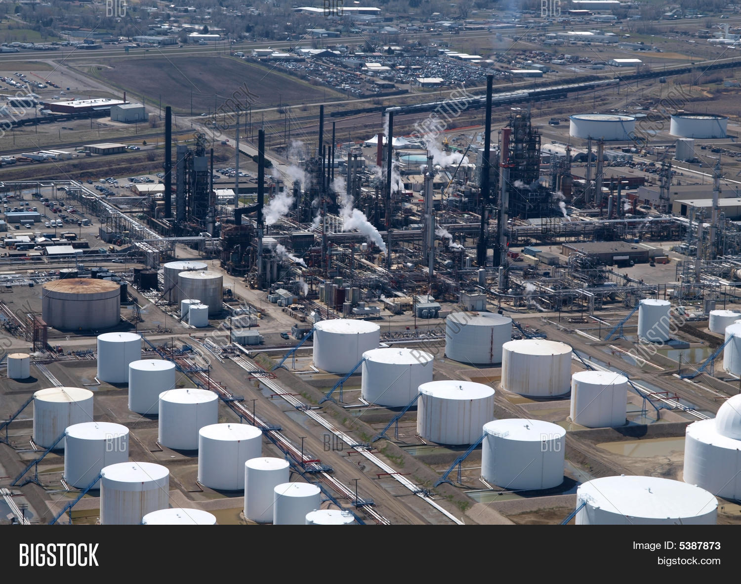 Oil Refinery Aerial Image & Photo (Free Trial) | Bigstock