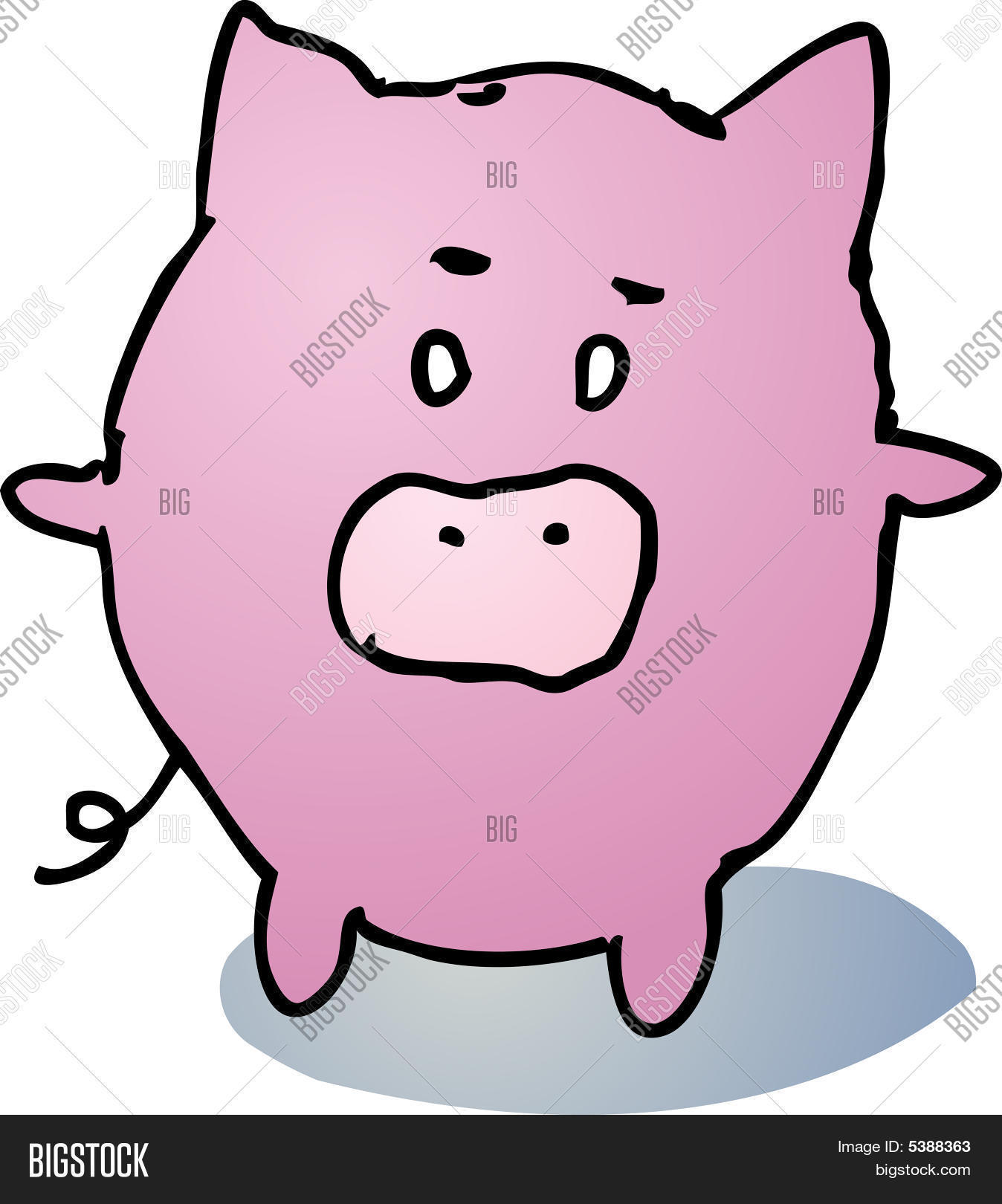 Fat Pig Cartoon Image & Photo (Free Trial) | Bigstock