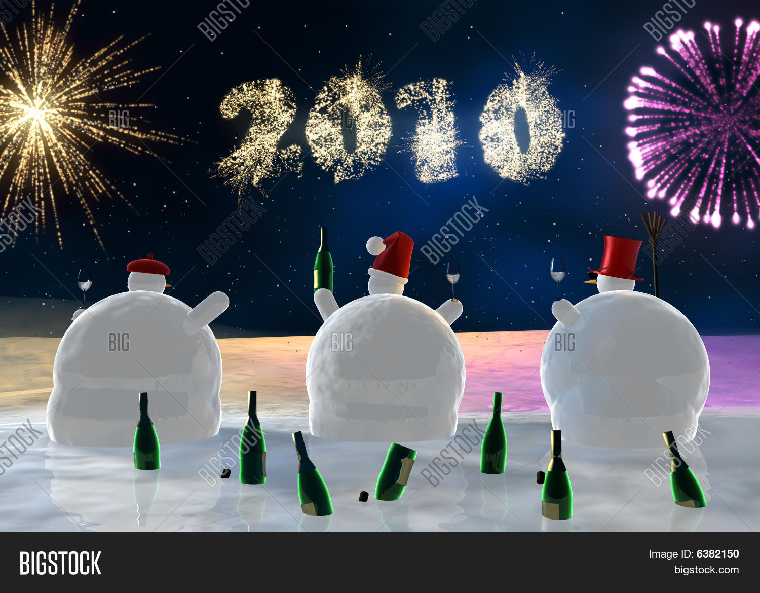 Funny Snowmen Drinking Image & Photo (Free Trial) | Bigstock