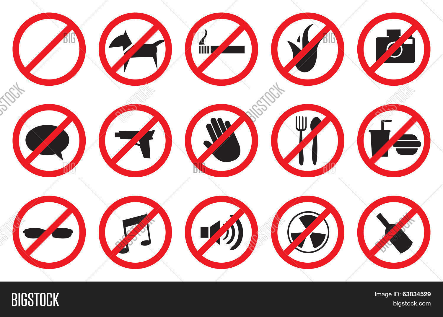 Red No Signs Anti- Vector & Photo (Free Trial) | Bigstock