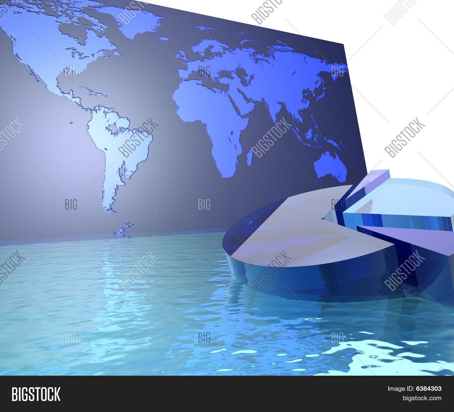 Earth Map Pie Chart Image & Photo (Free Trial) | Bigstock