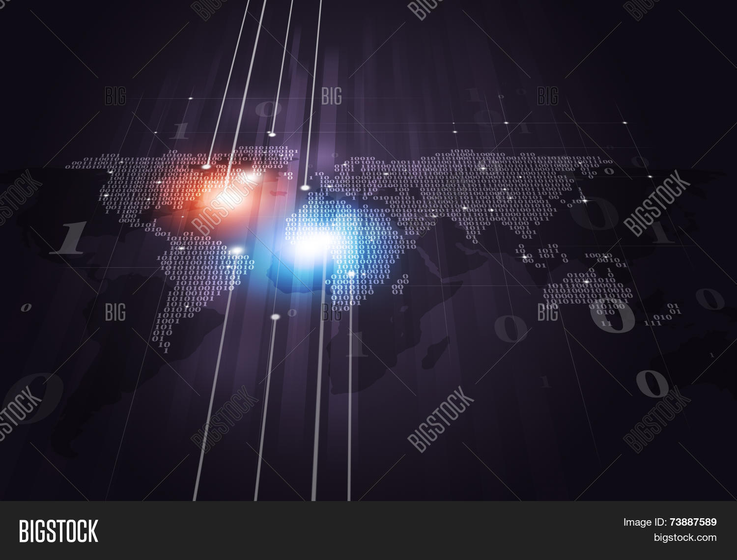 Binary Code Map Image & Photo (Free Trial) | Bigstock
