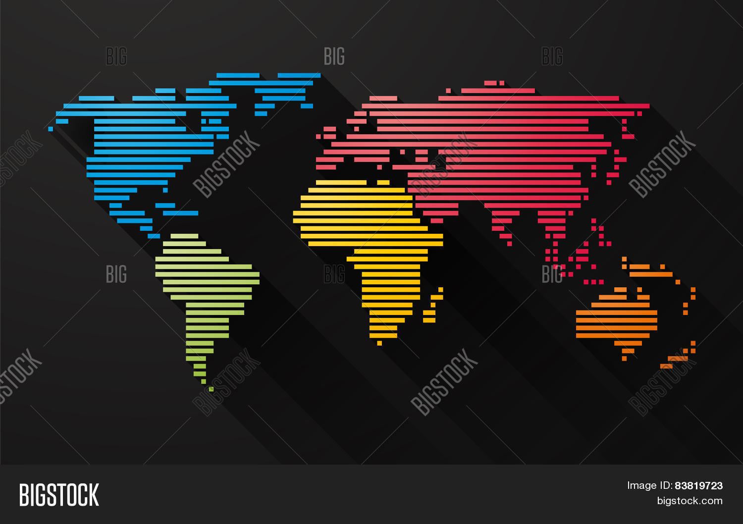 Simple Colorful Map Vector & Photo (Free Trial) | Bigstock