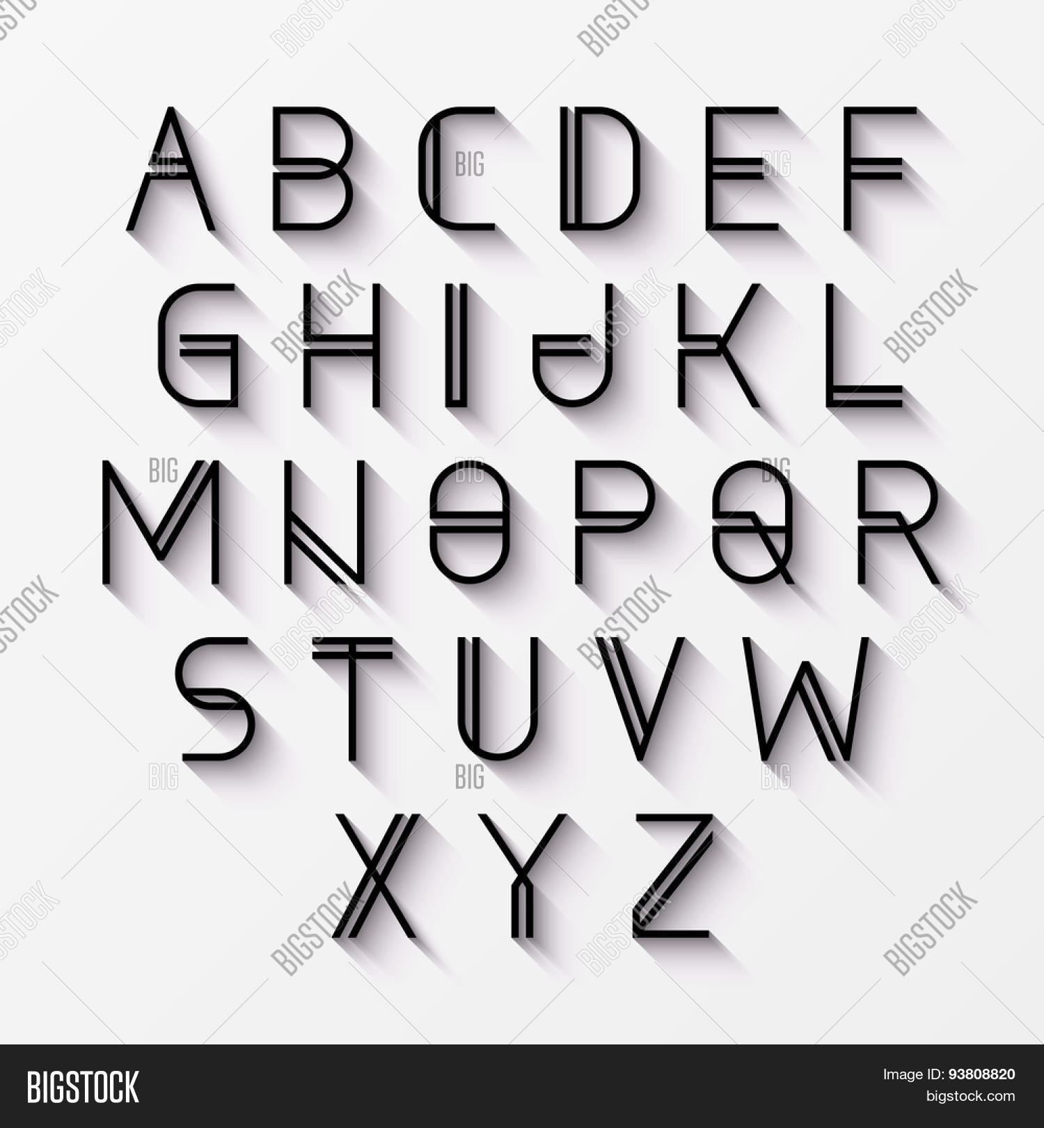 Modern Alphabet Vector & Photo (Free Trial) | Bigstock