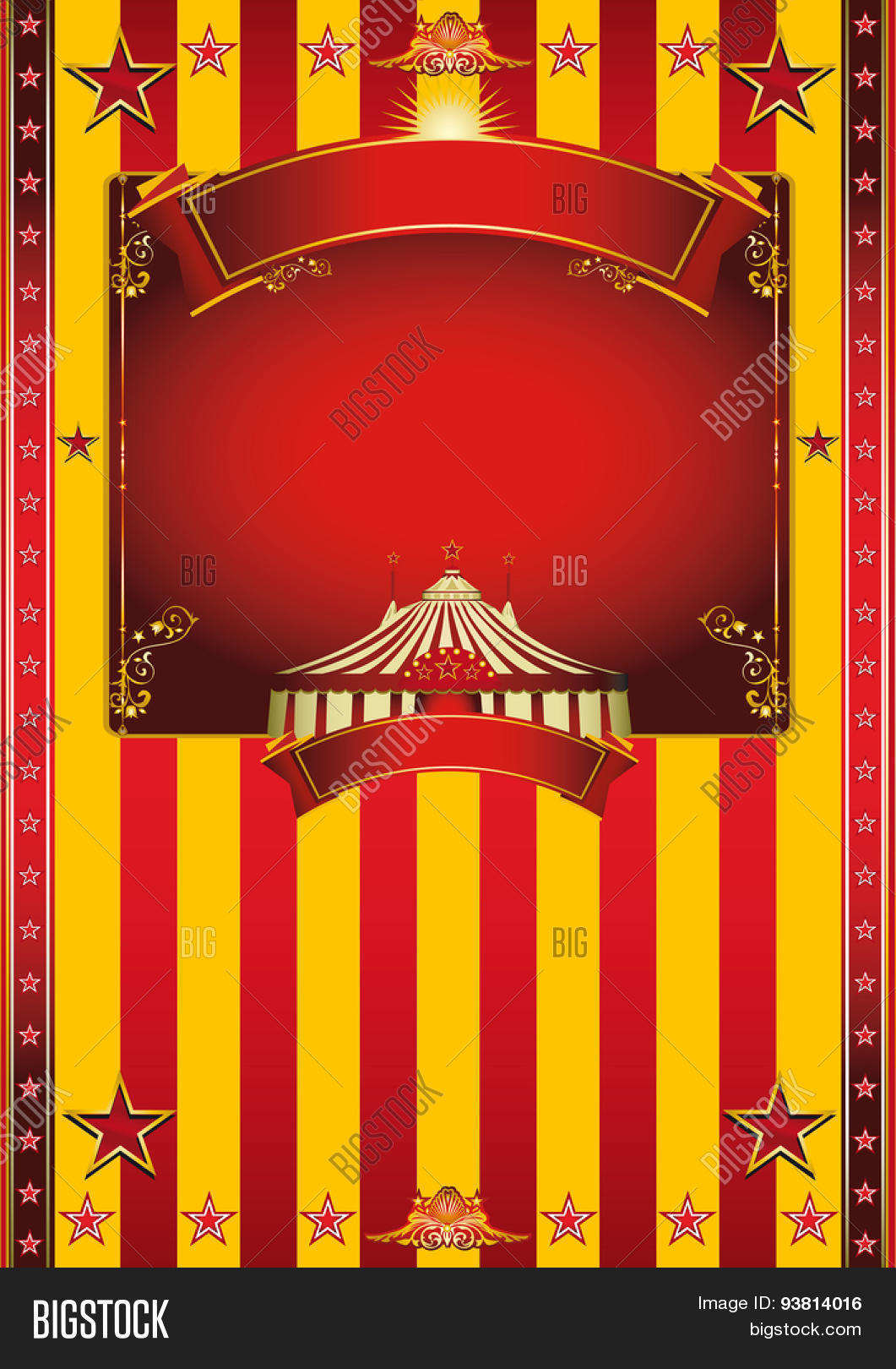 Big Yellow Circus Vector & Photo (Free Trial) | Bigstock