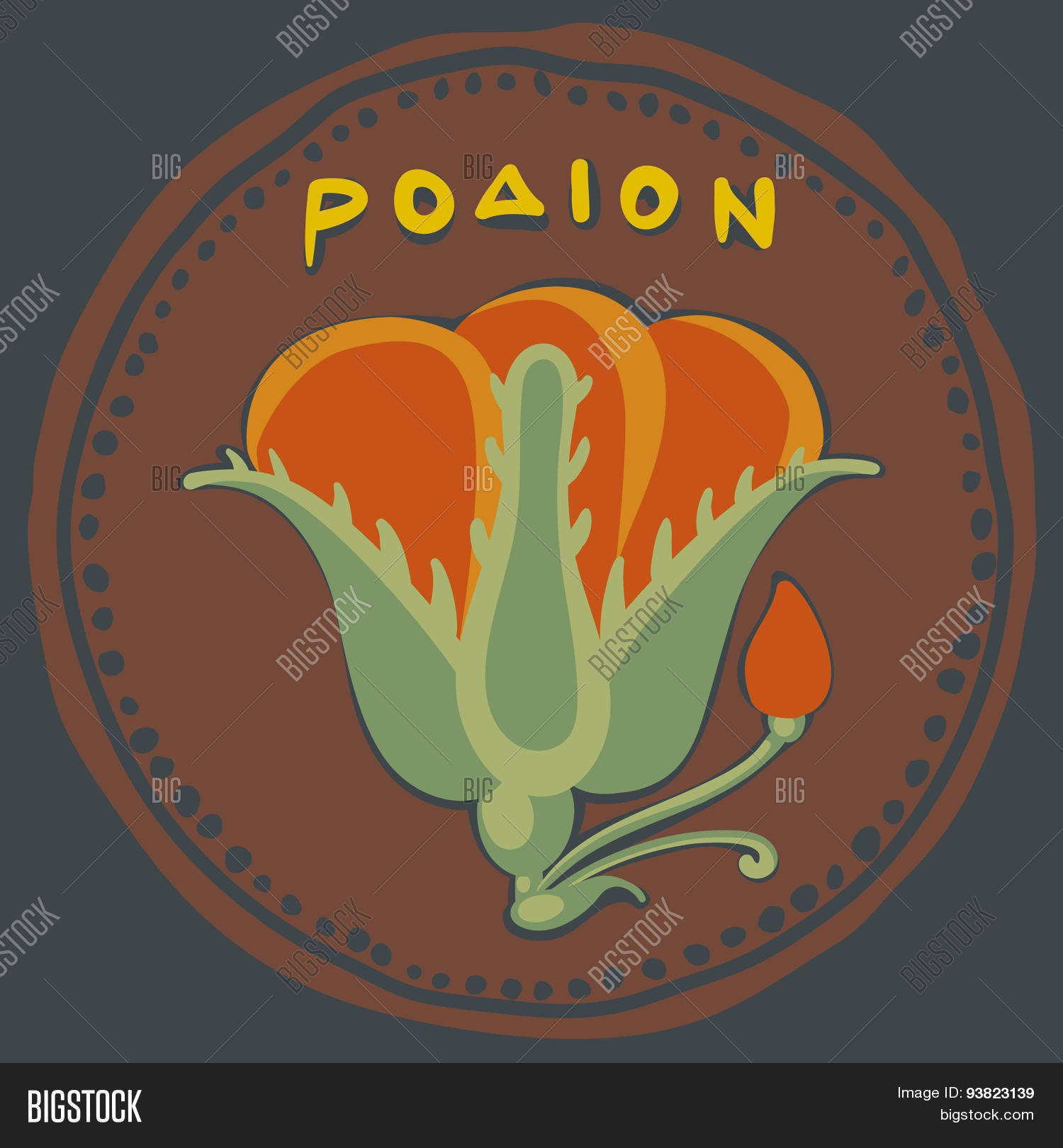 Rose Rhodes Symbol Vector & Photo (Free Trial) | Bigstock