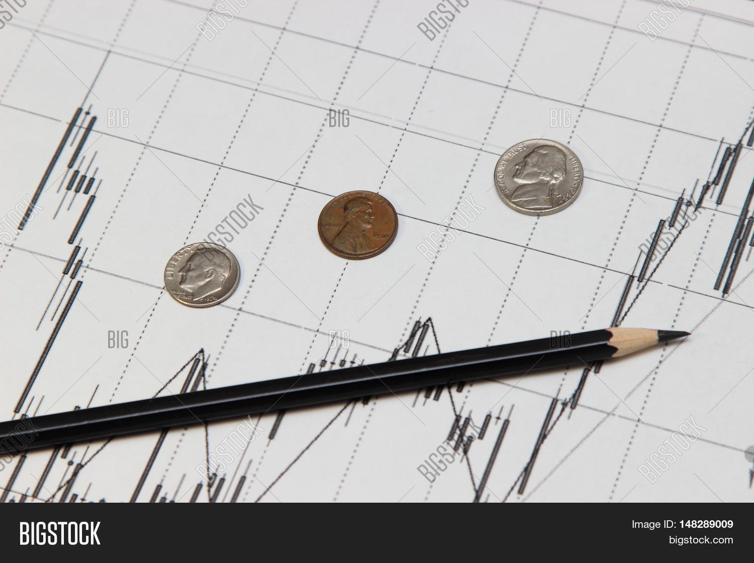 Pencil Coins Banknotes Image & Photo (Free Trial) | Bigstock