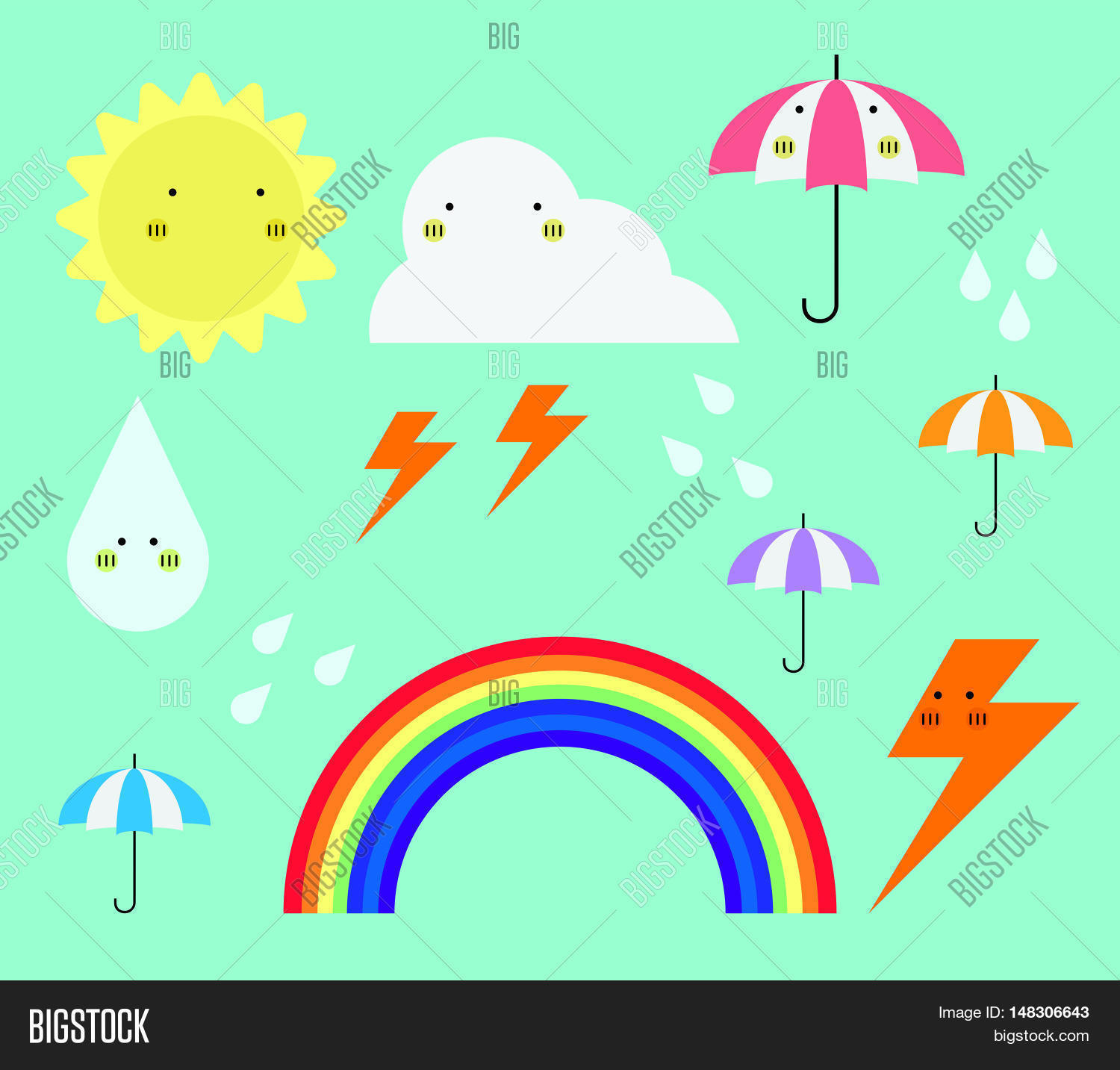 Monsoon Season Object Vector & Photo (Free Trial) | Bigstock