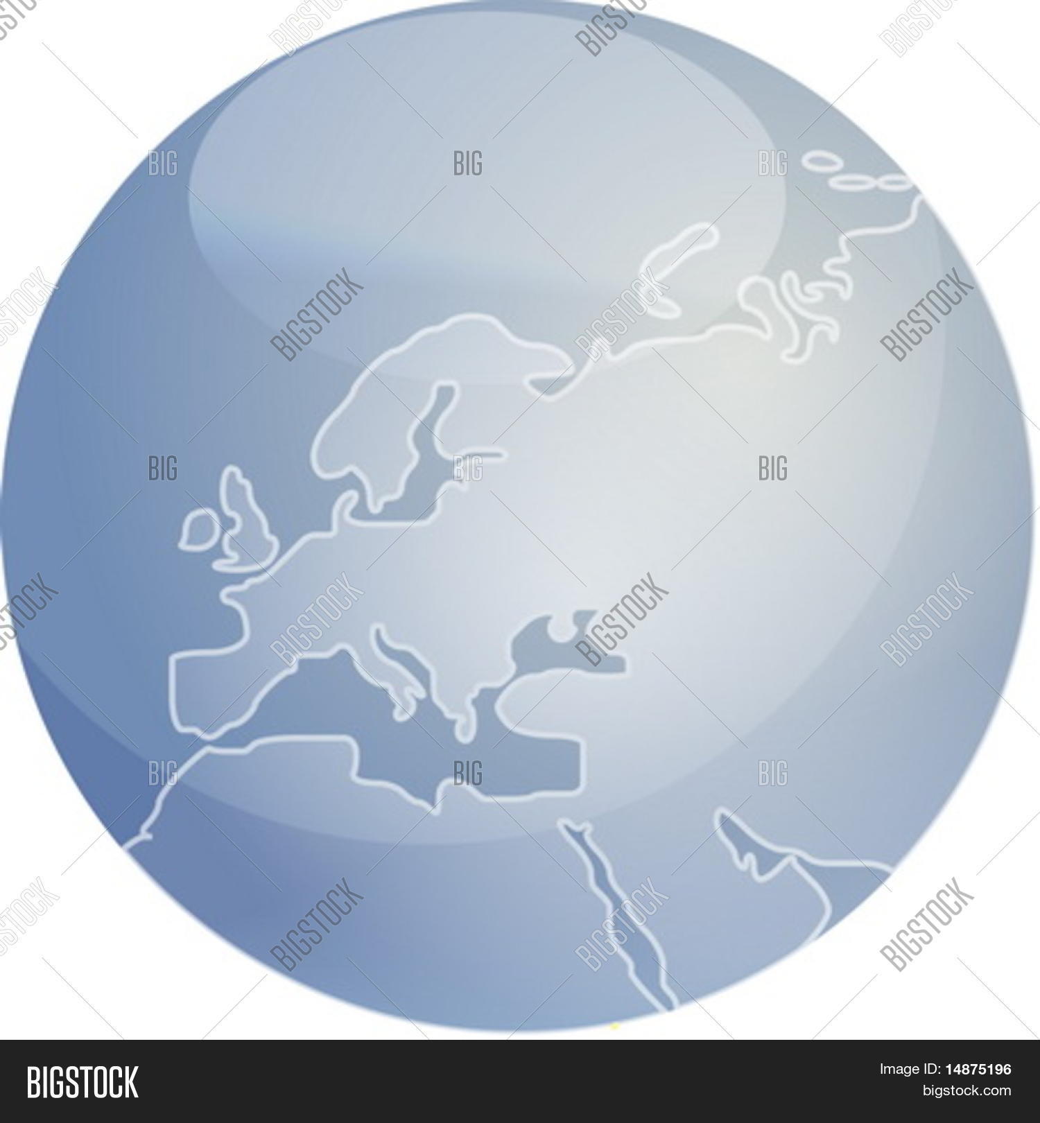 Map Europe On Glossy Vector & Photo (Free Trial) | Bigstock