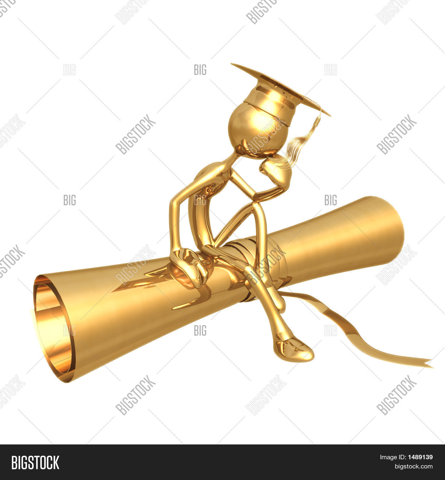 Golden Grad Thinker Image & Photo (Free Trial) | Bigstock