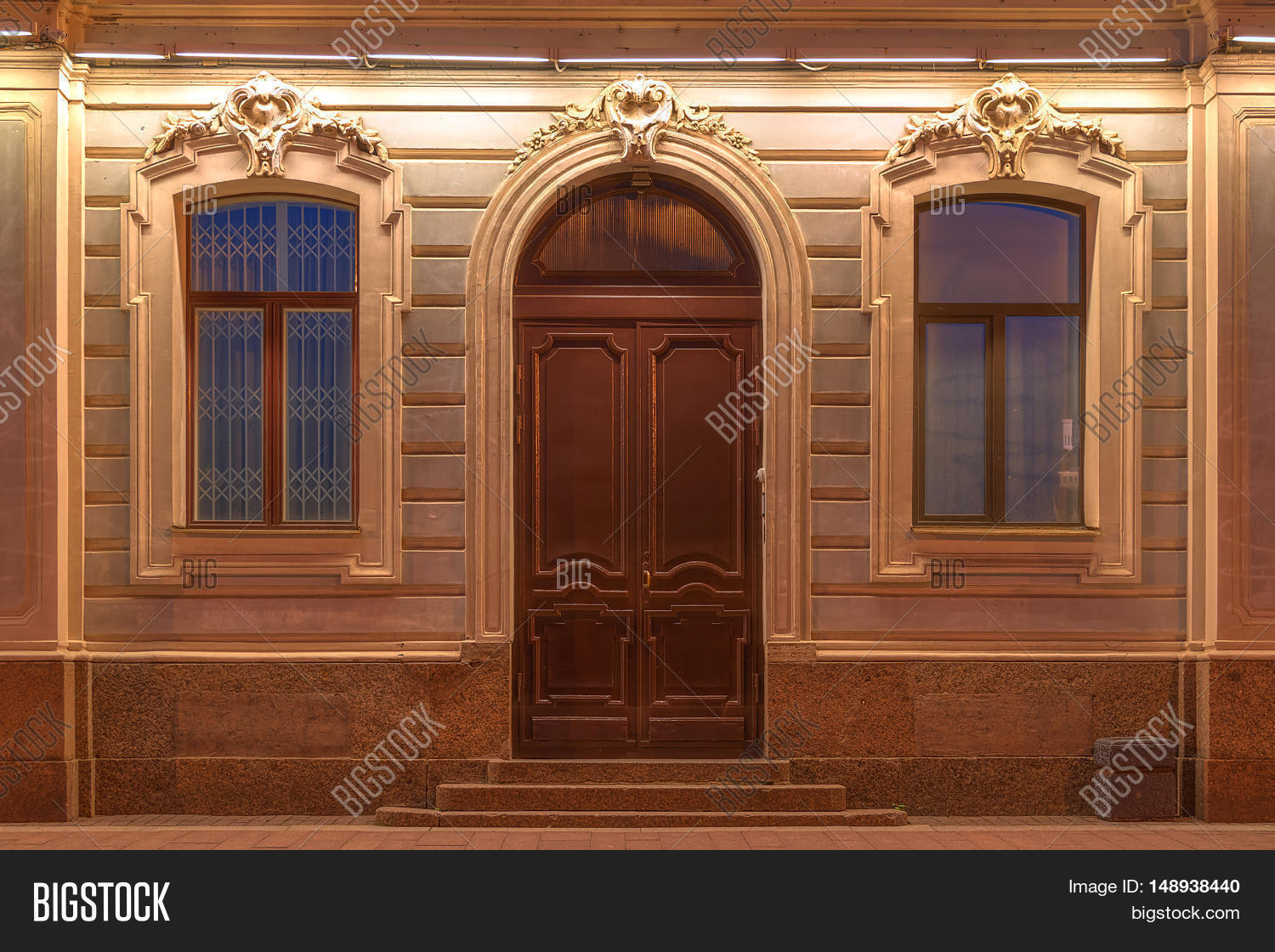 Two Windows Door Row Image & Photo (Free Trial) | Bigstock