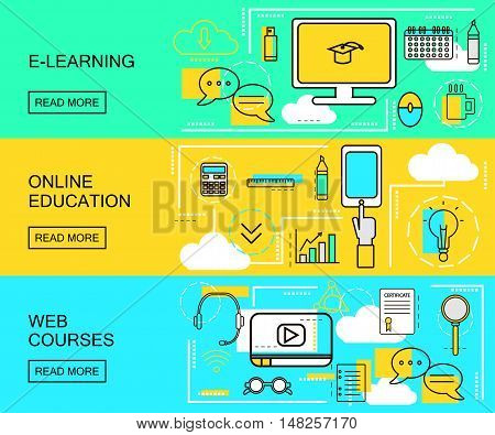 E-learning Online Vector & Photo (Free Trial) | Bigstock