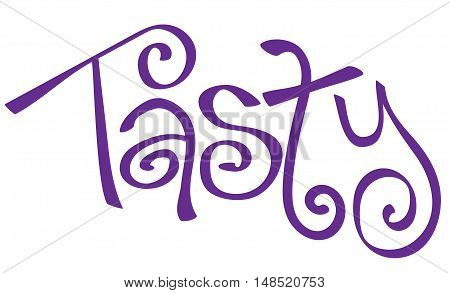 Tasty Cursive Vector & Photo (Free Trial) | Bigstock