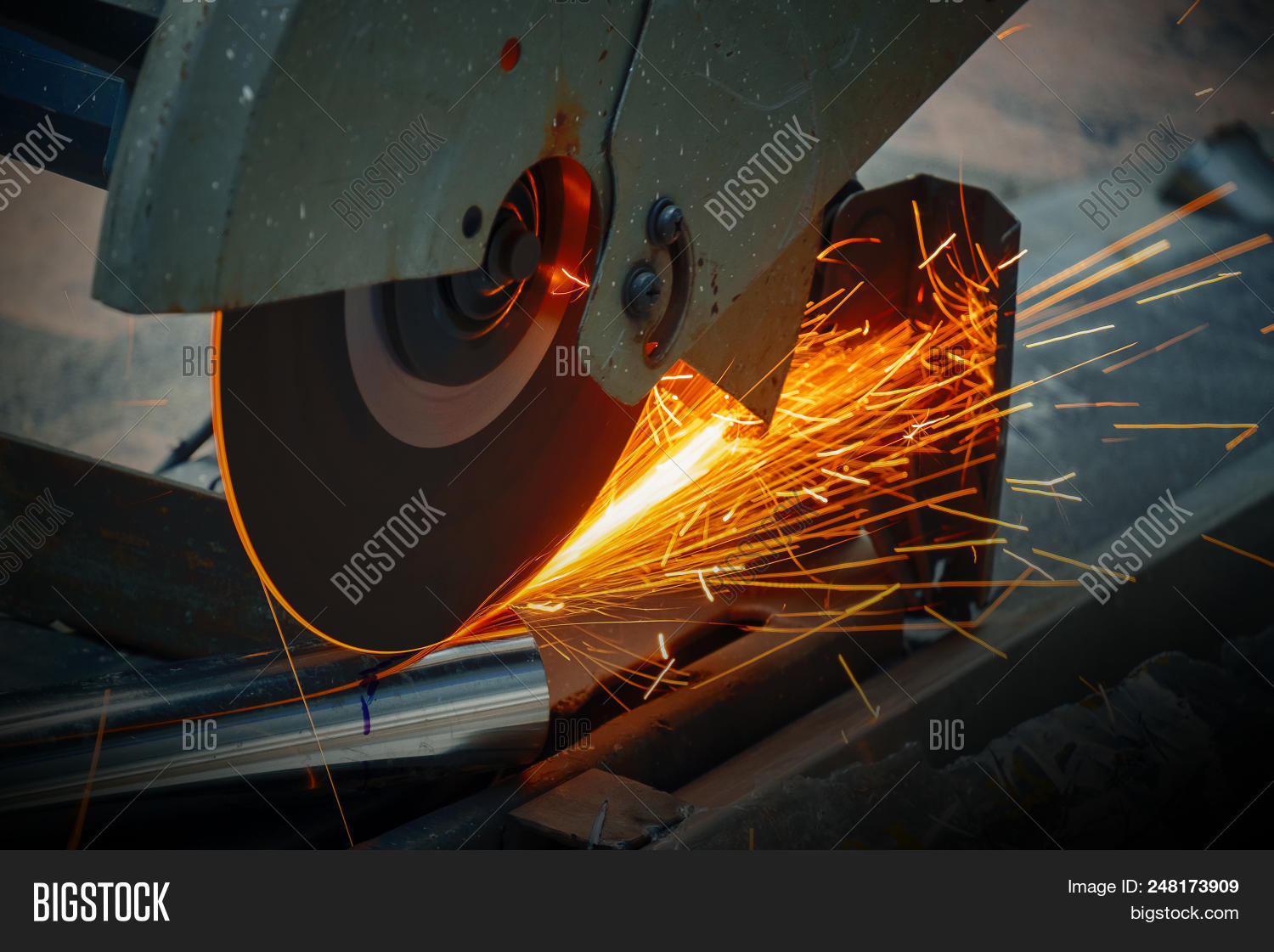 Worker Use Chop Saw Image & Photo (Free Trial) | Bigstock