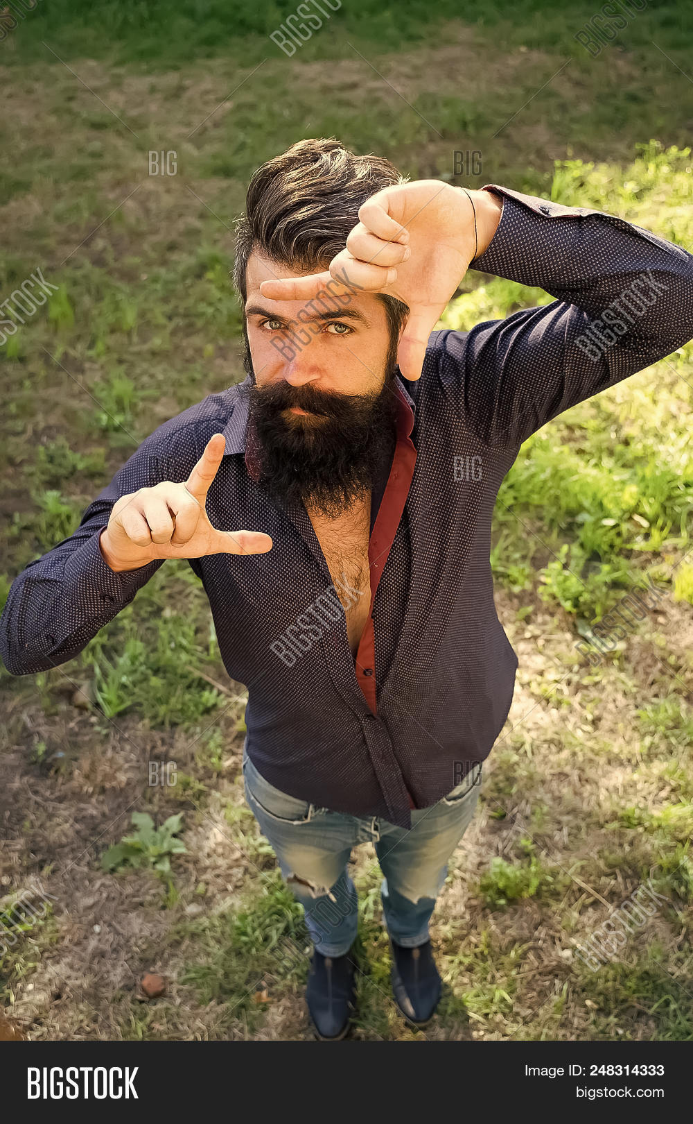 Man Looks Closely. Top Image & Photo (Free Trial) | Bigstock