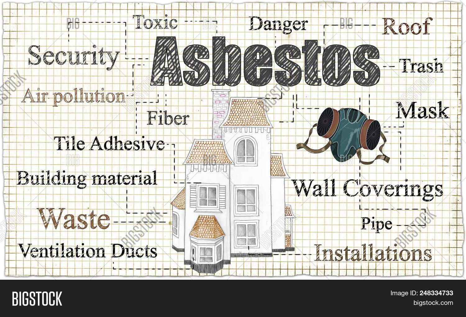 Asbestos Illustrated Image & Photo (Free Trial) | Bigstock