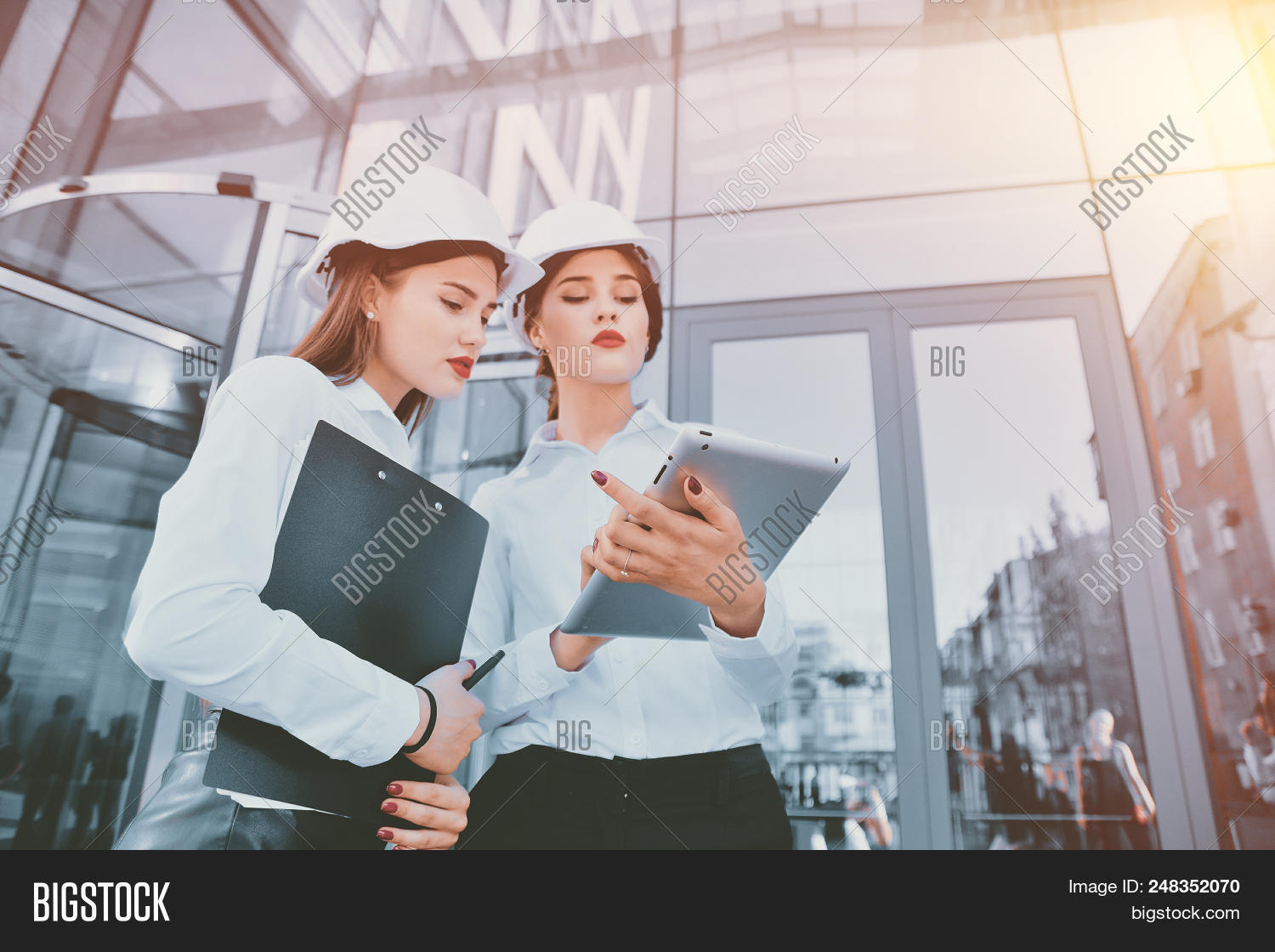 Girls Building White Image & Photo (Free Trial) | Bigstock