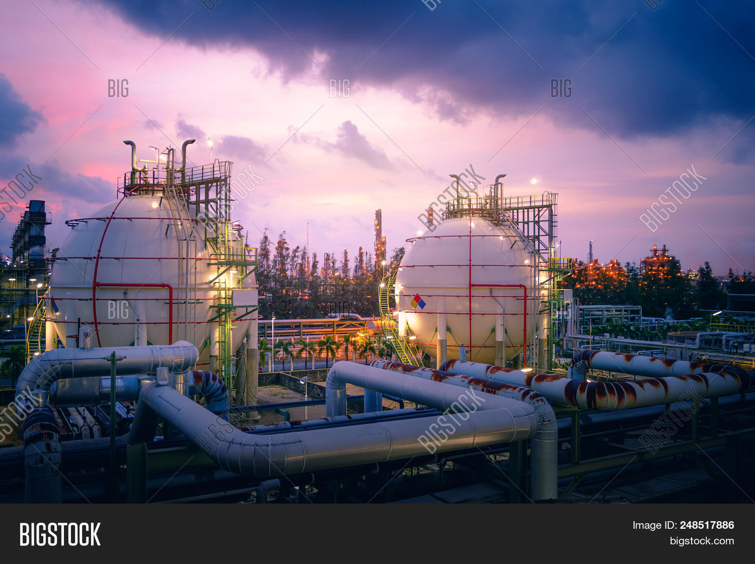 Gas Storage Sphere Image & Photo (Free Trial) | Bigstock