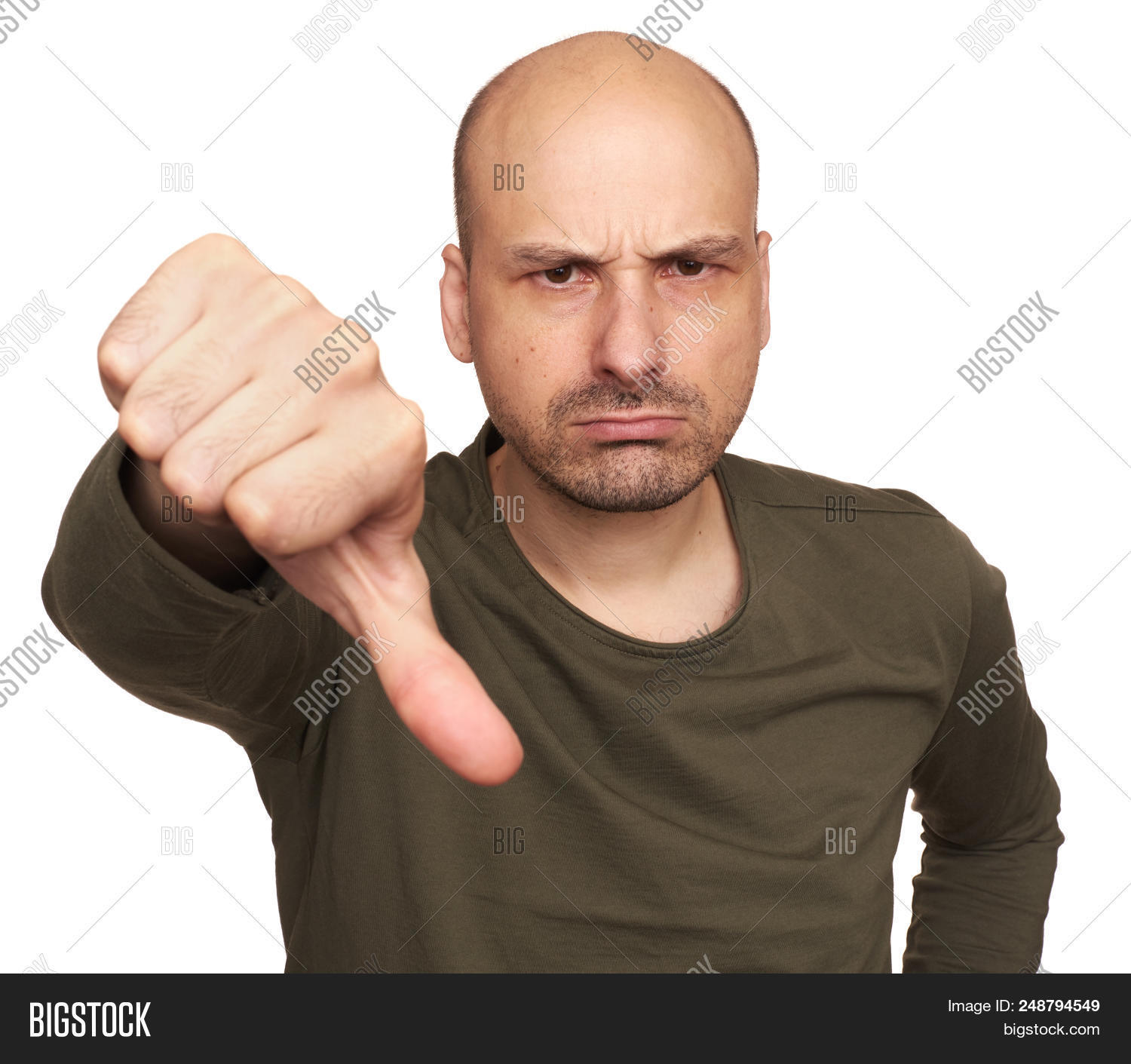 Angry Guy Thumbs Down Image & Photo (Free Trial) | Bigstock