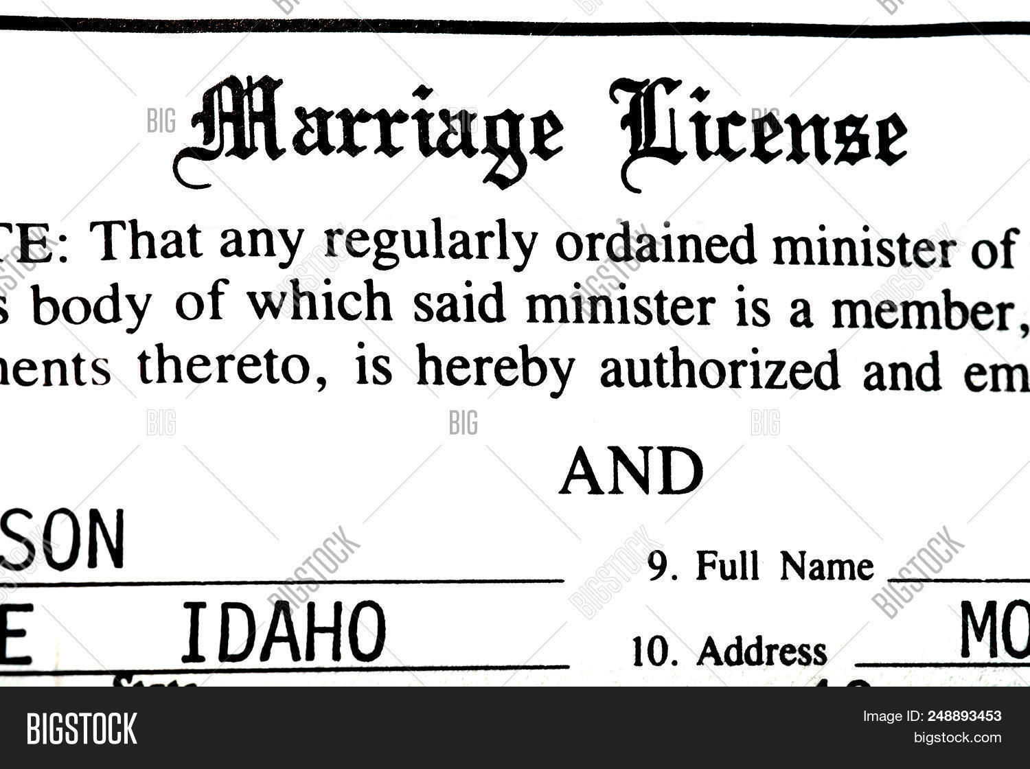 Filling Out Marriage Certificate