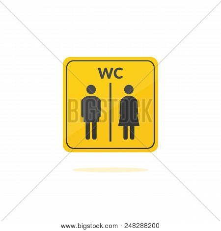 Yellow Wc Pictogram Vector & Photo (Free Trial) | Bigstock