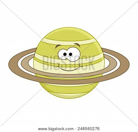 Cute Cartoon Saturn. Vector & Photo (Free Trial) | Bigstock