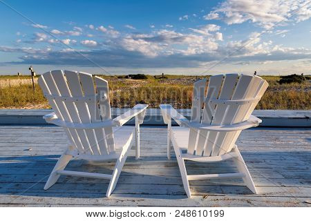 Beach Chairs On Cape Image & Photo (Free Trial) | Bigstock