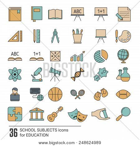 School Subjects Icons