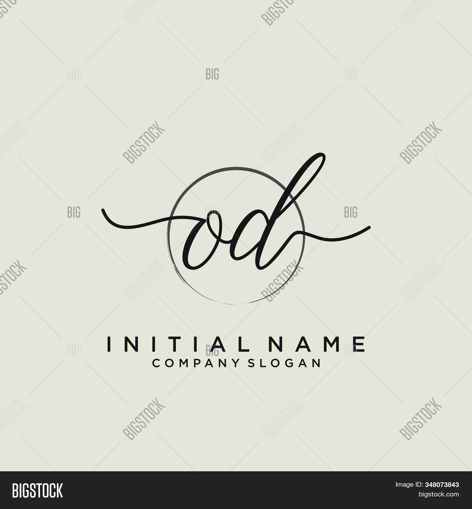 Od Initial Vector & Photo (Free Trial) | Bigstock