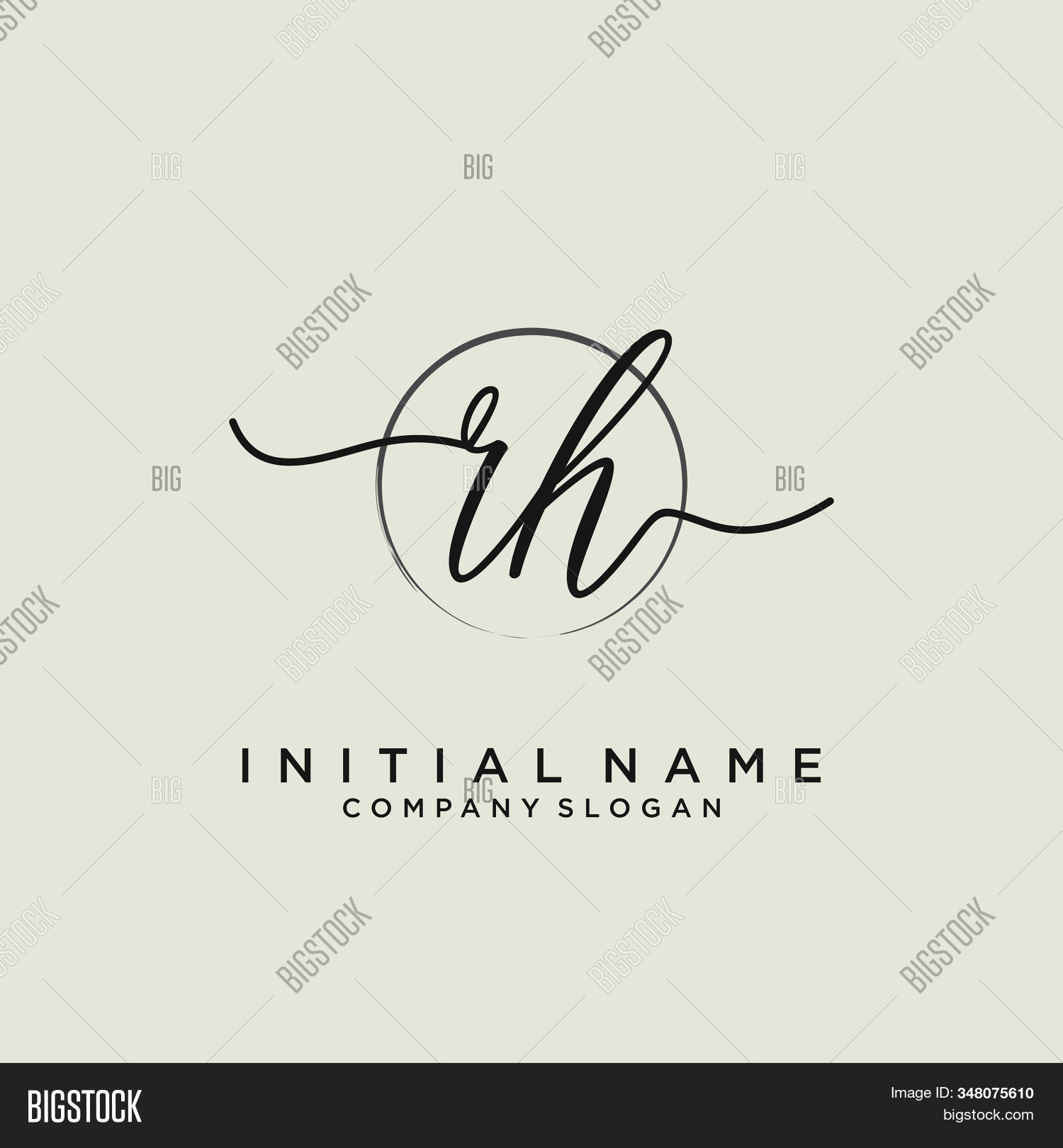 Rh Initial Vector & Photo (Free Trial) | Bigstock