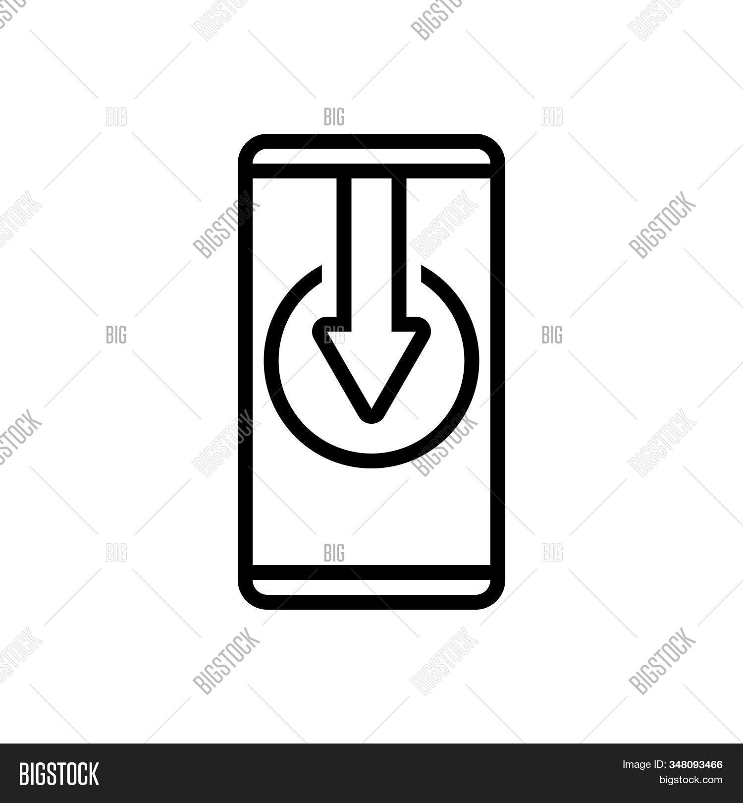 Black Line Icon Vector & Photo (Free Trial) | Bigstock