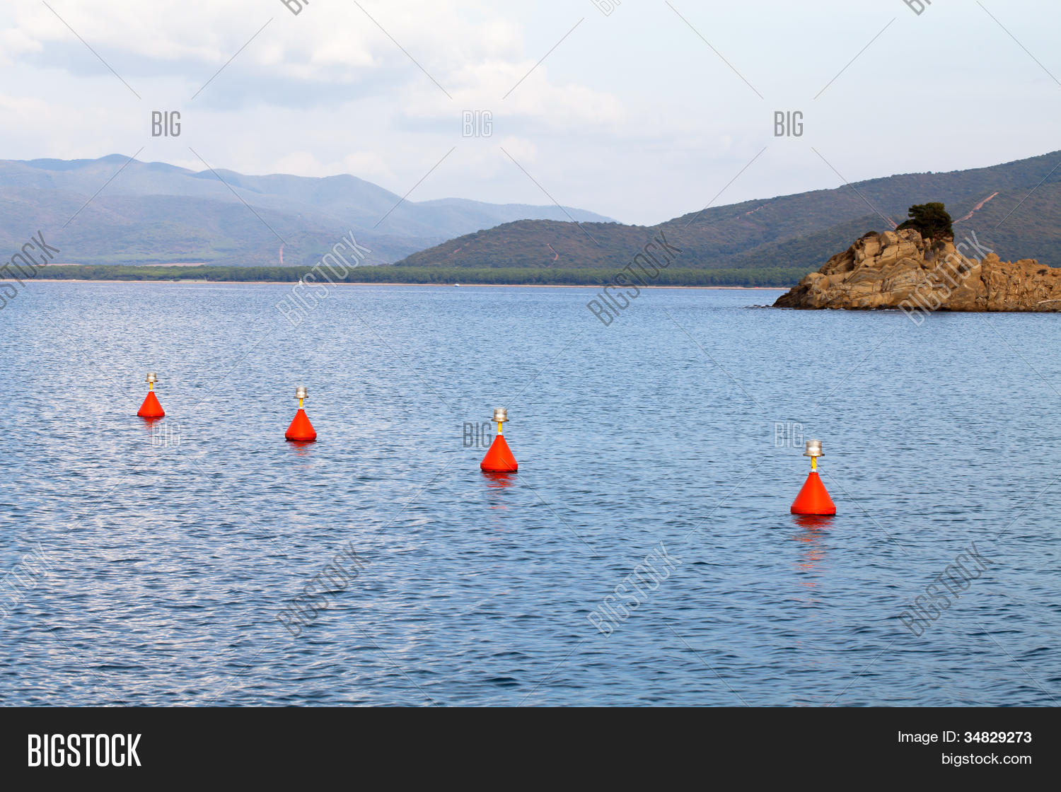 Red Buoys Sea Image & Photo (Free Trial) | Bigstock