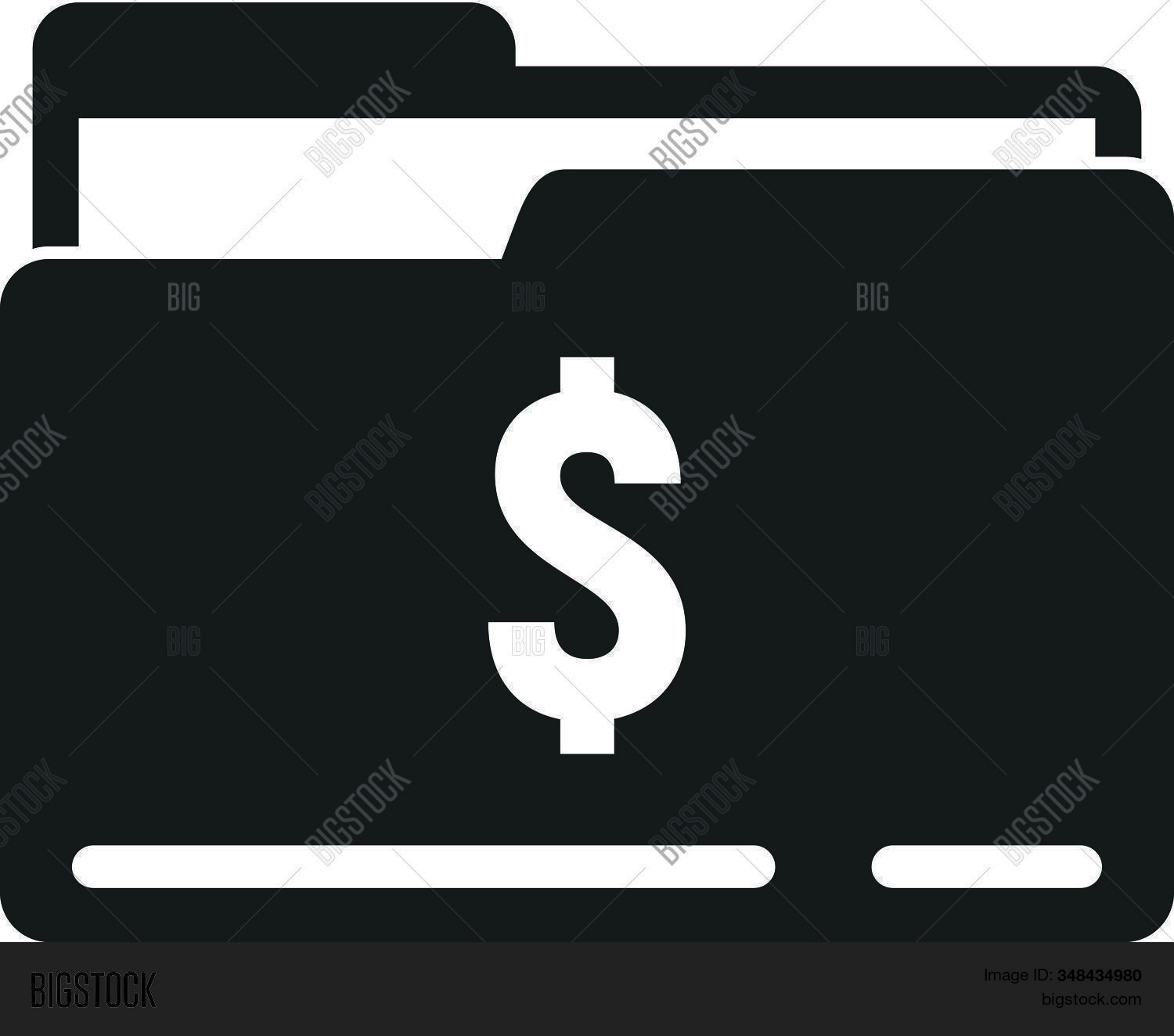 Money Folder Icon. Vector & Photo (Free Trial) | Bigstock