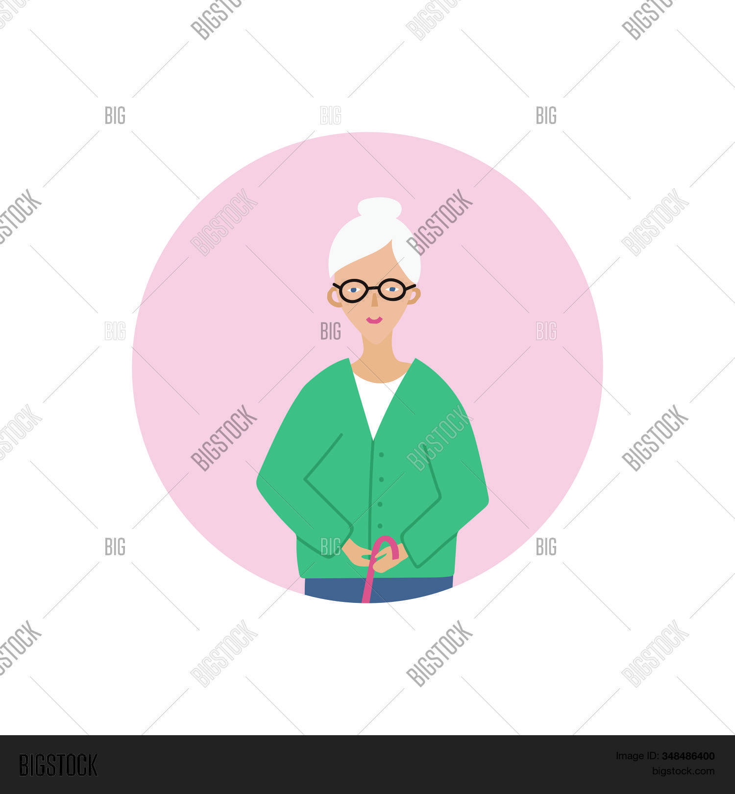 Older Woman Icon Vector & Photo (Free Trial) | Bigstock
