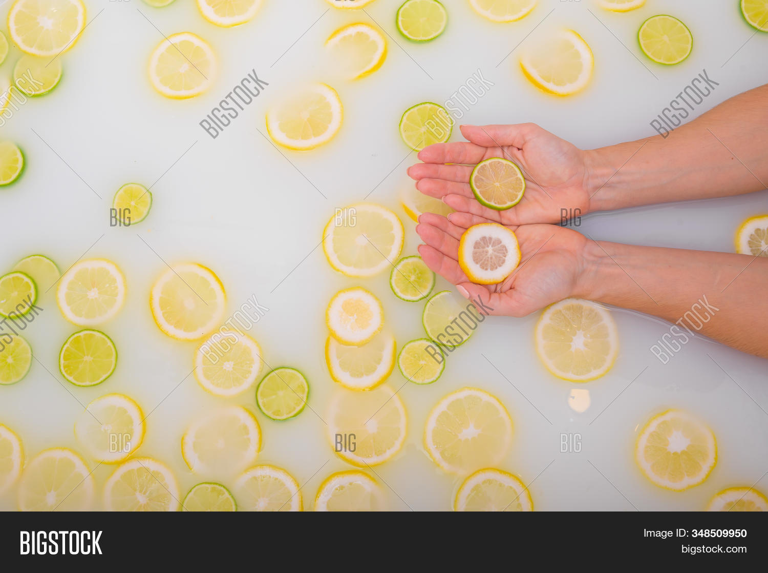 Slice Ripe Lime Hands Image & Photo (Free Trial) | Bigstock