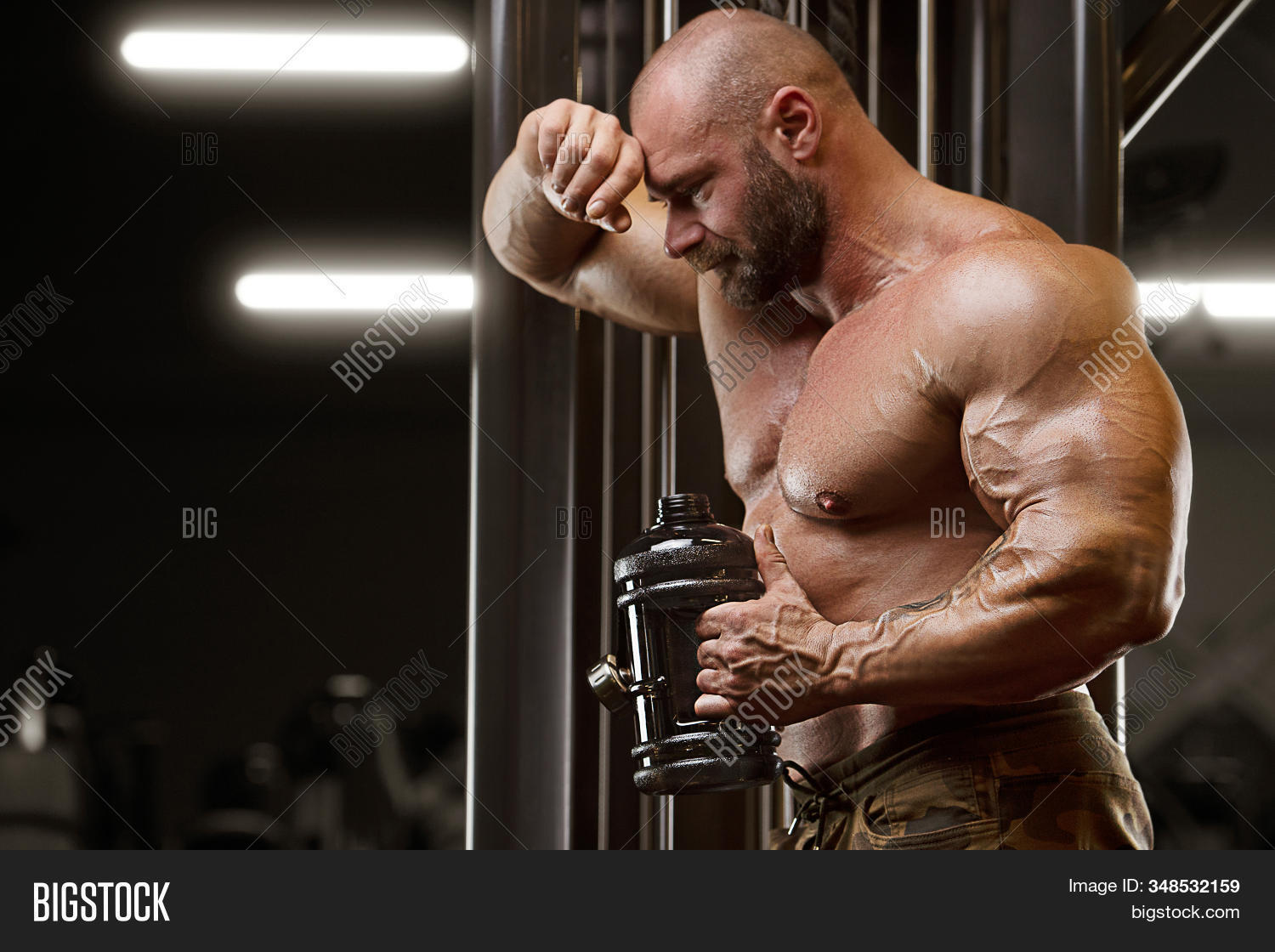 Bodybuilder Drinking Image & Photo (Free Trial) | Bigstock