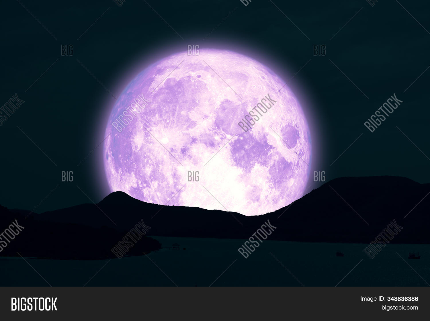 Full Snow Moon On Image & Photo (Free Trial) | Bigstock