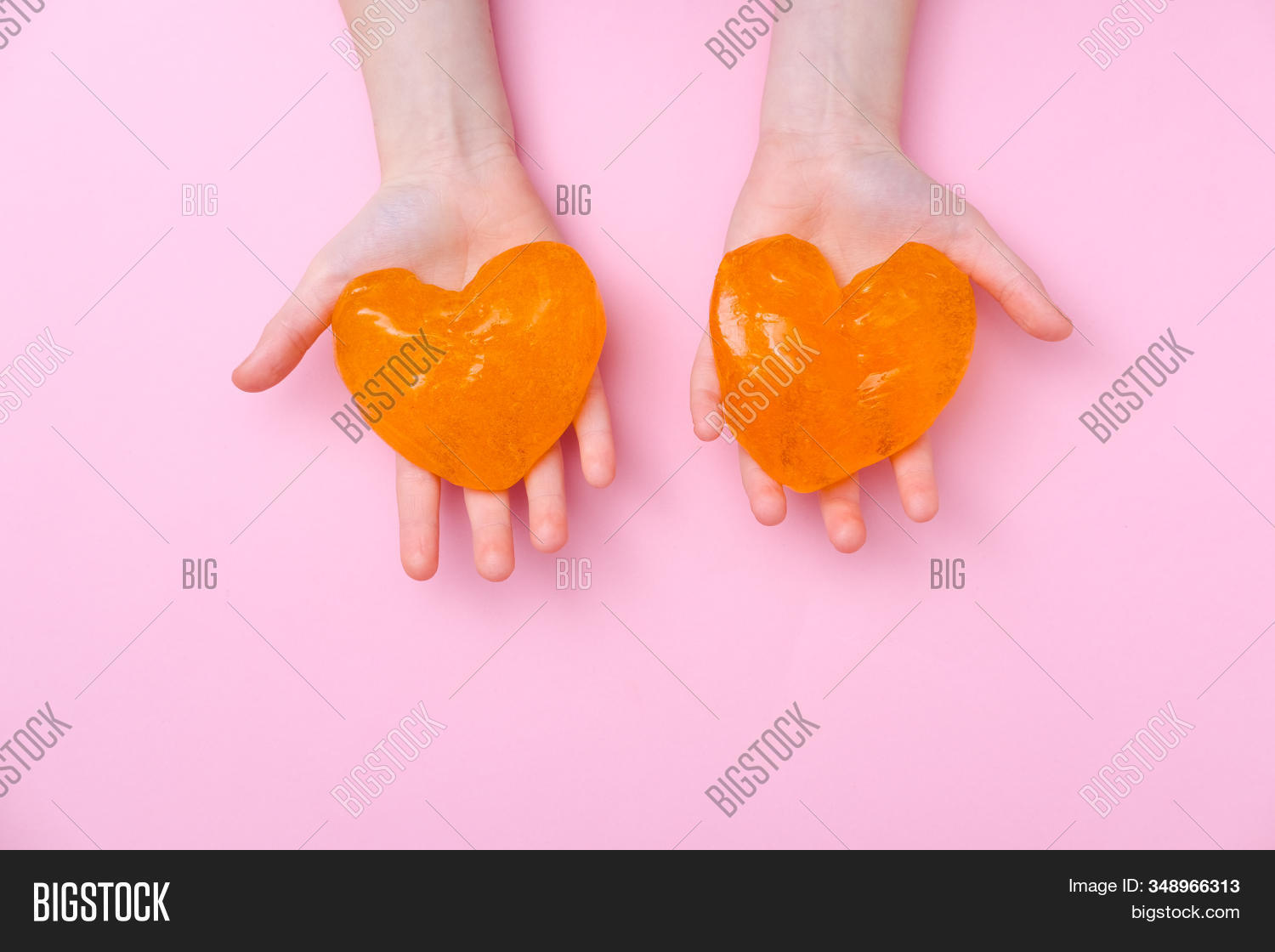Two Orange Slime Heart Image & Photo (Free Trial) | Bigstock