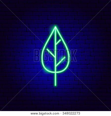 Plant Leaf Neon Sign Vector & Photo (Free Trial) | Bigstock