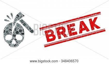 Mosaic Break Skull Vector & Photo (Free Trial) | Bigstock
