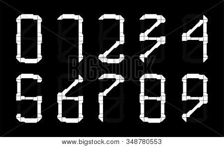Hi-tech Numbers 0 9 Vector & Photo (Free Trial) | Bigstock