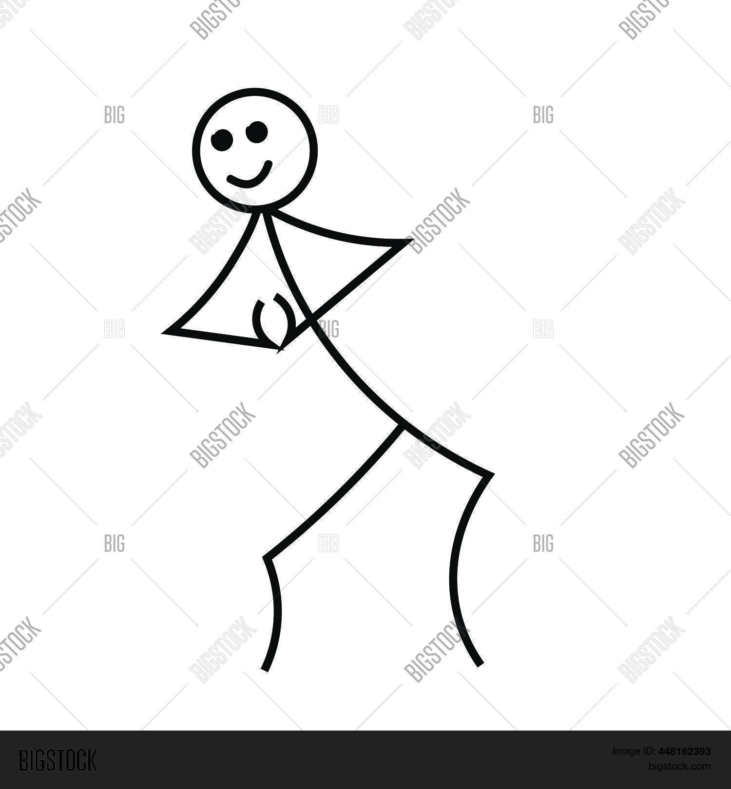 Happy Stick Figure Vector & Photo (Free Trial) | Bigstock
