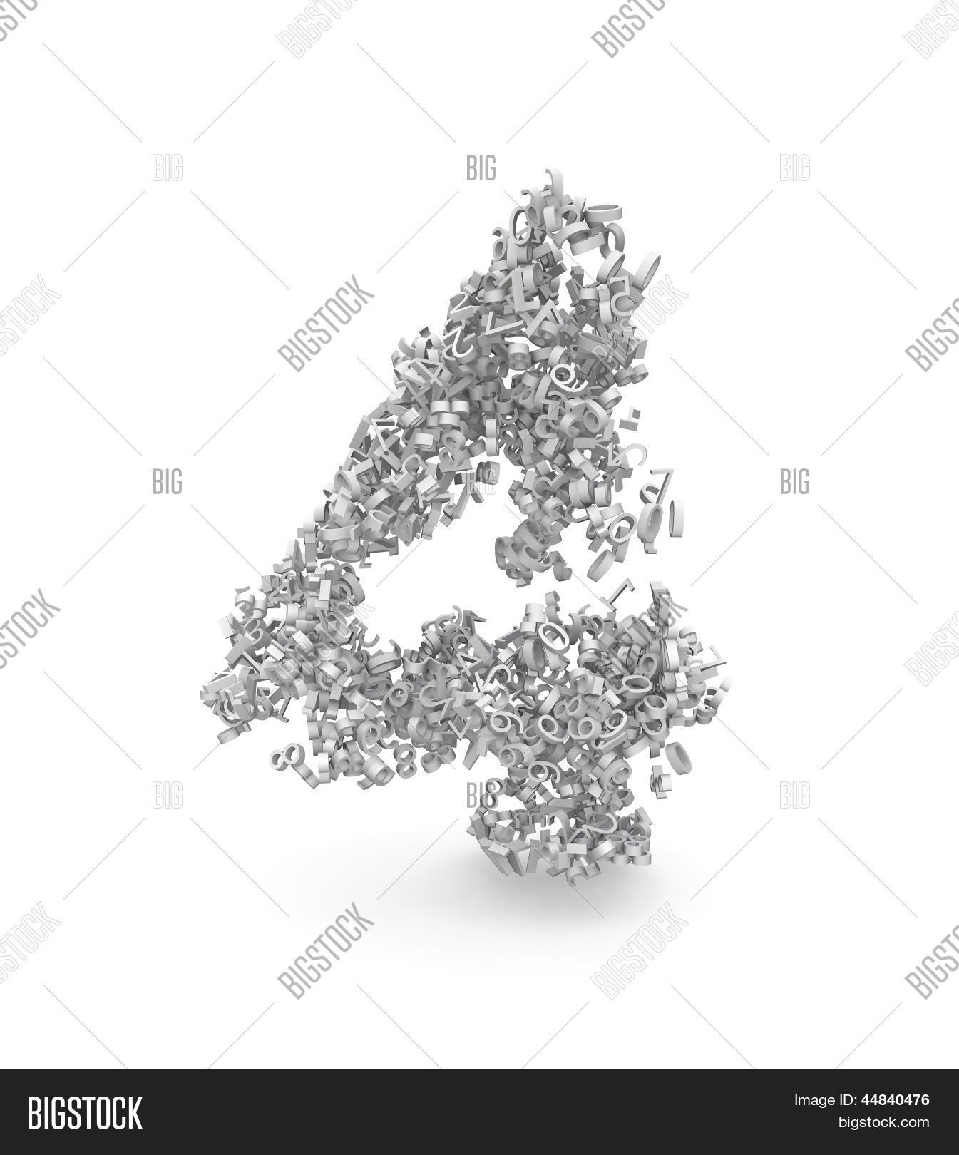 Shape Number Four Made Image & Photo (Free Trial) | Bigstock